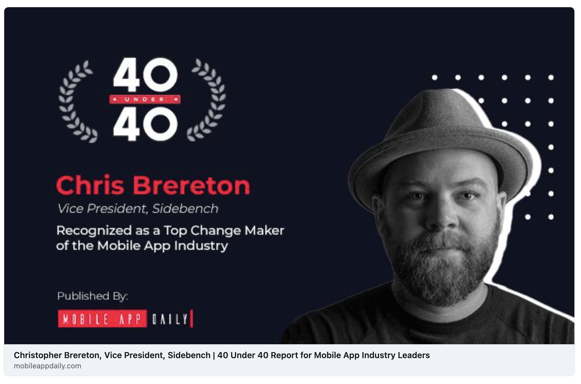 MobileAppDaily Lists Christopher Brereton in its 40 Under 40 Mobile App ...
